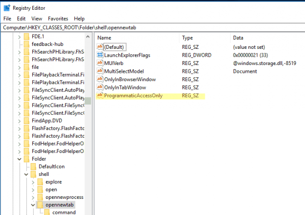 Remove Open In New Tab Context Menu In Windows 10