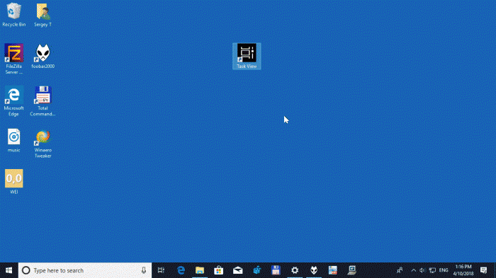 Create Task View Shortcut in Windows 10