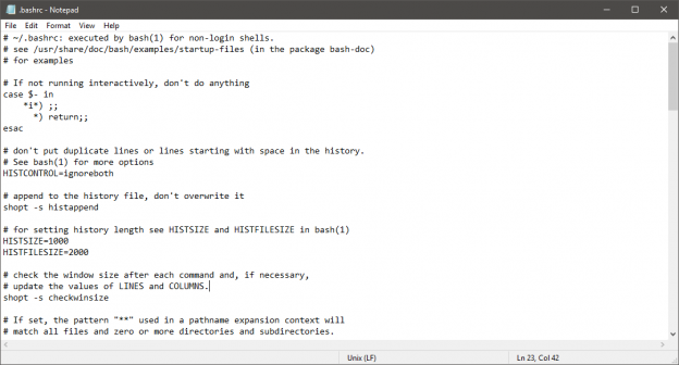 Disable Unix Line Endings Support in Windows Notepad