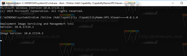 Install XPS Viewer in Windows 10 version 1803