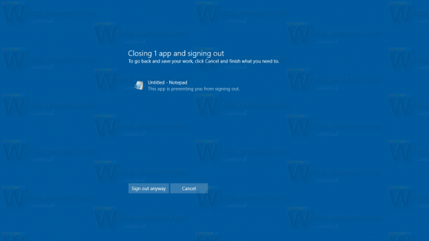 Close Apps Automatically at Restart, Shut Down, or Sign Out in Windows 10