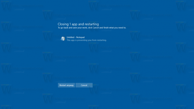 Close Apps Automatically at Restart, Shut Down, or Sign Out in Windows 10