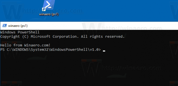 Create Shortcut to Run a PS1 PowerShell File in Windows 10
