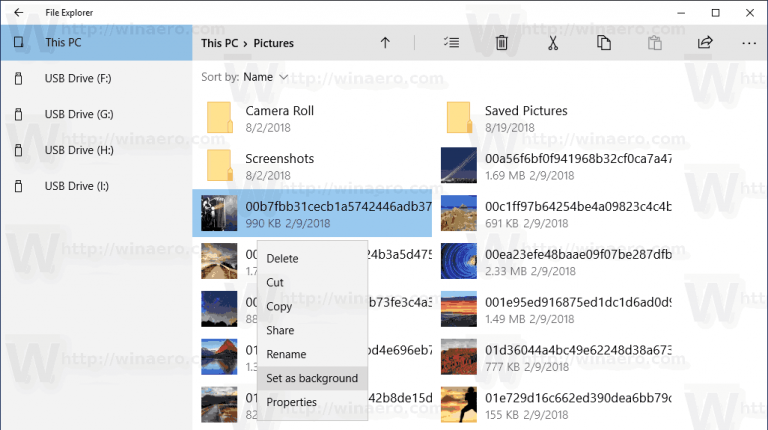 UWP File Explorer has got new features in Windows 10 version 1809