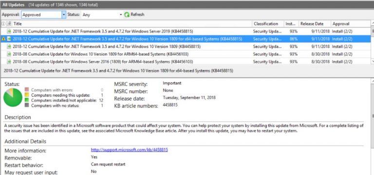 Cumulative Updates for .NET Framework for Windows 10