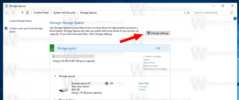 Optimize Drive Usage in Storage Pool in Windows 10
