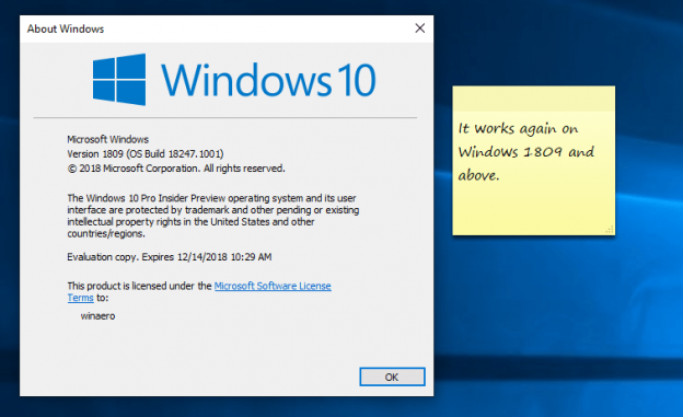 Old Classic Sticky Notes for Windows 10
