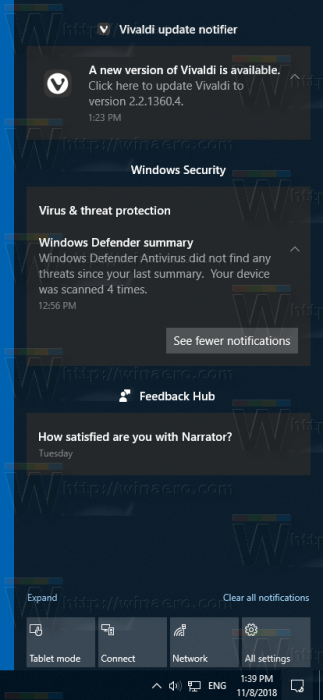 Easily Customize Action Center Buttons In Windows 10