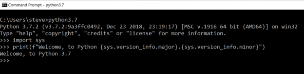 Python 3.7 can be installed from Microsoft Store