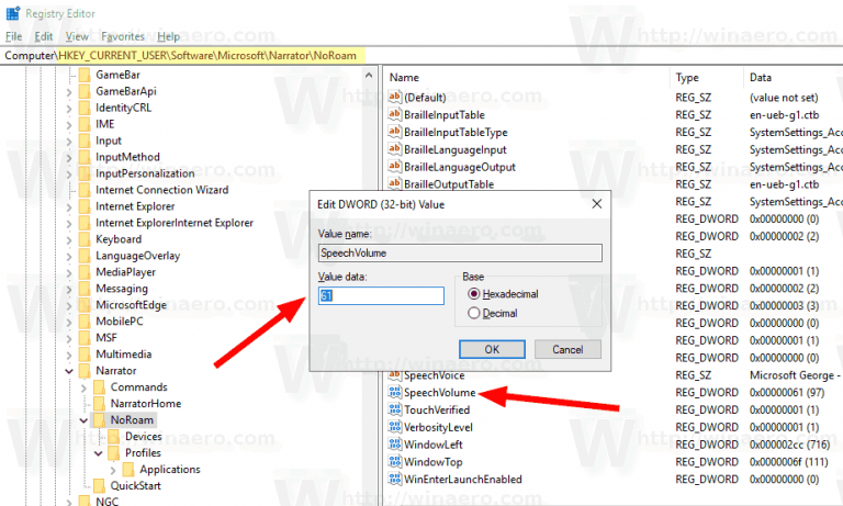 Customize Narrator Voice in Windows 10