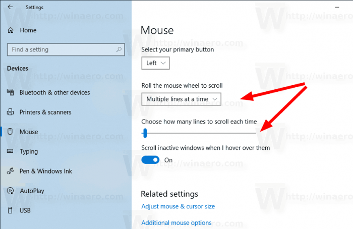 Change Mouse Scroll Speed in Windows 10