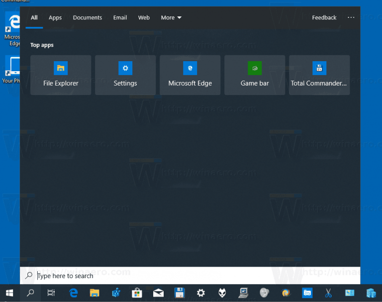 Search in Windows 10 Now Includes a Top Apps Sections