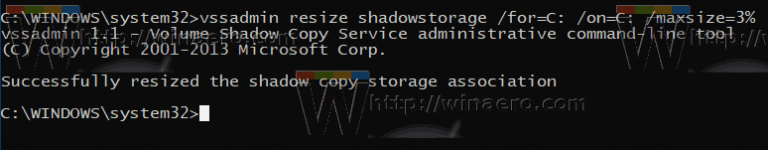 Change System Protection Storage Size in Windows 10