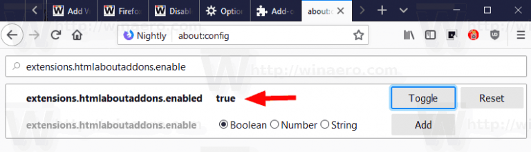 New About:config Page and Add-on Manager in Firefox