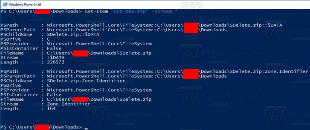 Alternative NTFS Streams in Windows 10