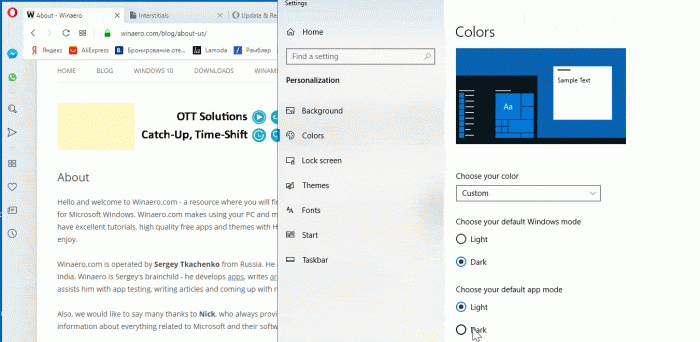Opera 60 Beta with System Dark Theme Support
