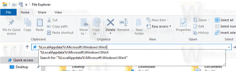 Re-arrange or Delete Win + X Menu Commands in Windows 10
