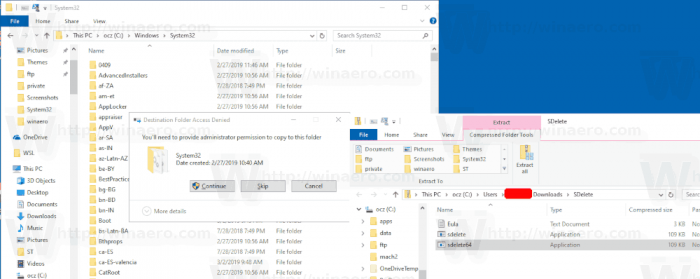 Add Secure Delete Recycle Bin Context Menu in Windows 10