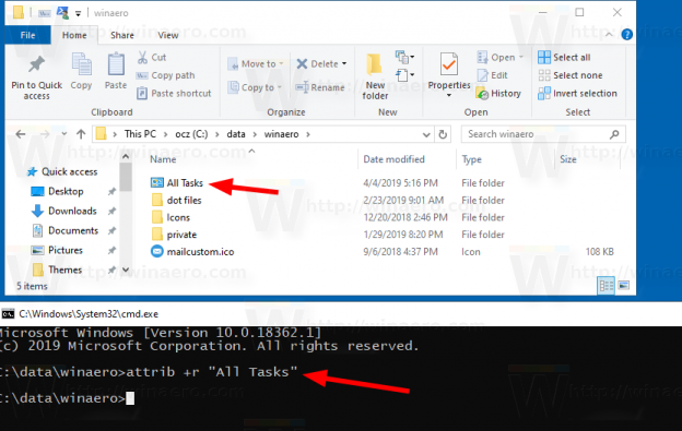 Create All Tasks God Mode Toolbar in Windows 10