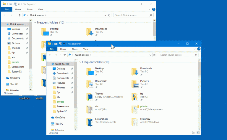 Show or Hide Window Contents While Dragging in Windows 10