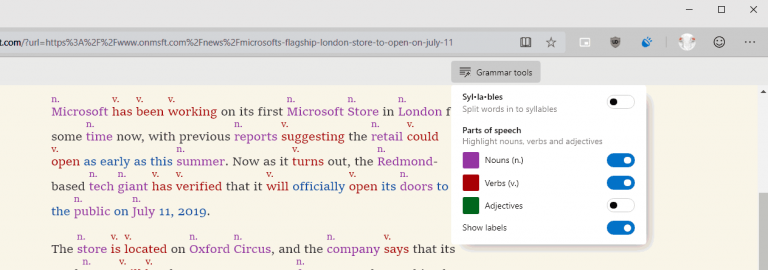Grammar Tools Are Now Available in Microsoft Edge Chromium