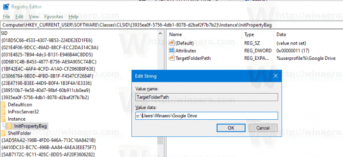 Add Google Drive to File Explorer Navigation Pane in Windows 10