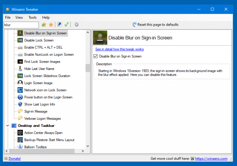 Turn On or Off Transparency Effects in Windows 10