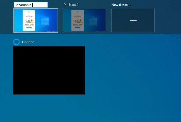 Windows 10 Will Allow Renaming Virtual Desktops, Getting New Cortana UI ...