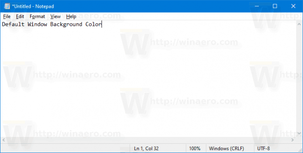 Change Window Background Color in Windows 10