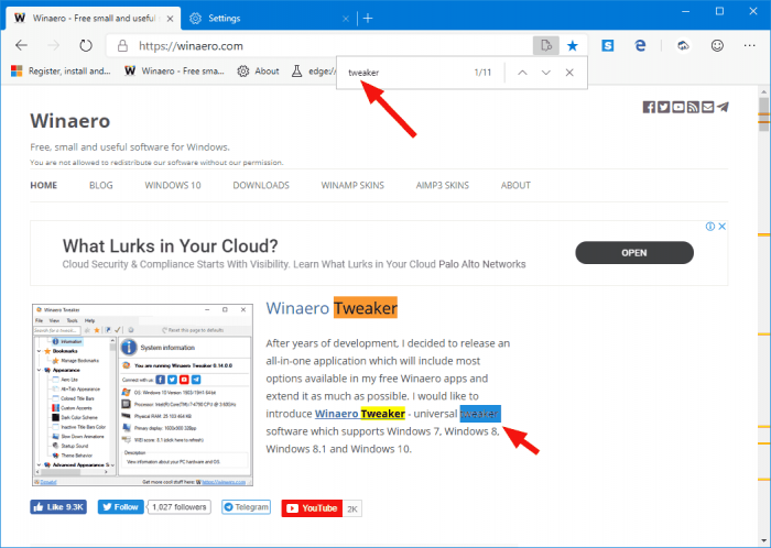 Microsoft Edge Chromium: Prepopulate Find with Text Selection