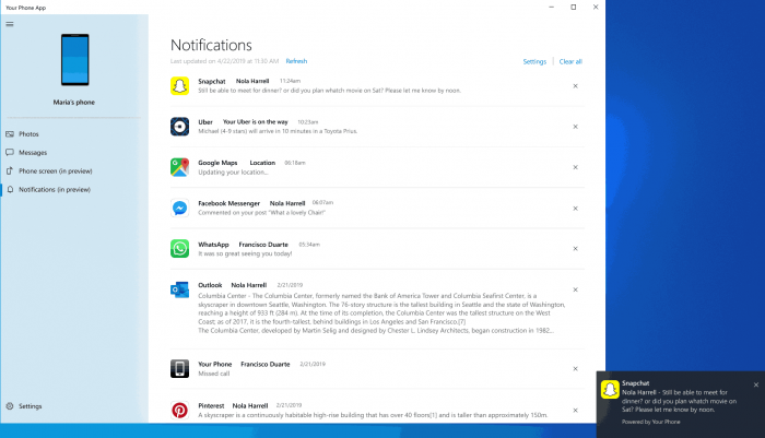 Turn On or Off Android Notifications in Your Phone app