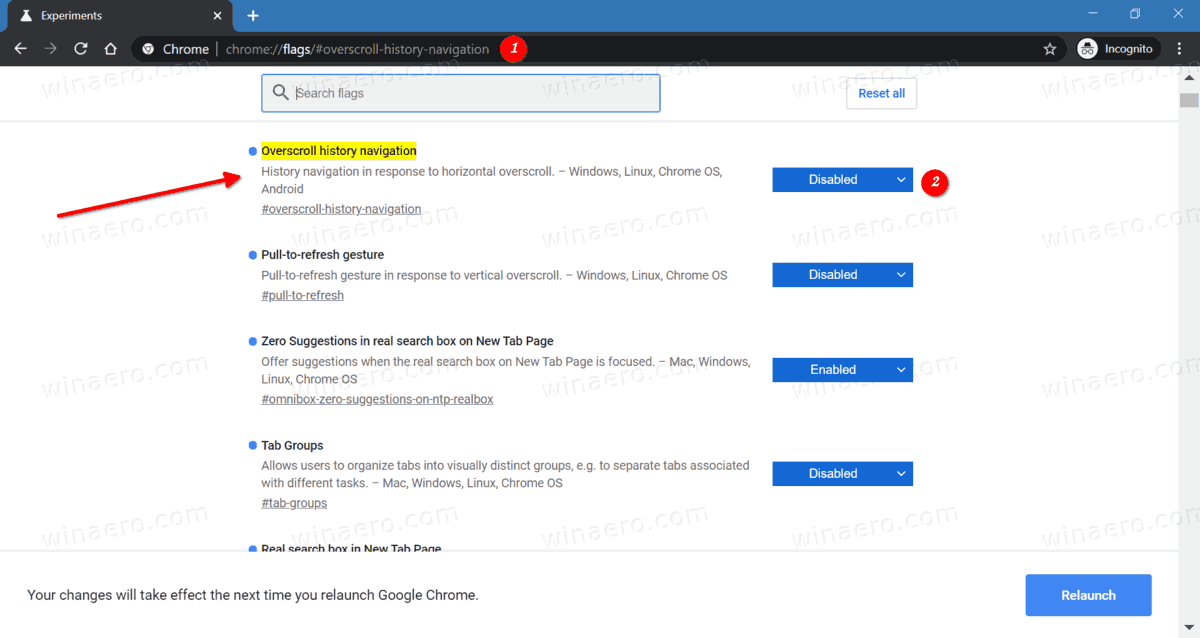 Disable Chrome Backward and Forward Navigation with Touchpad Scroll Disable Chrome Backward and Forward Navigation with Touchpad Scroll
