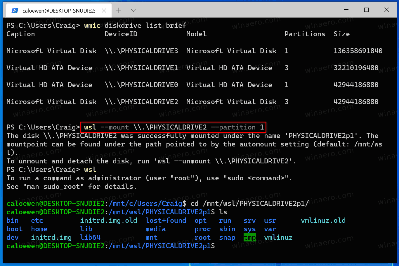 Mount Linux File System In Windows 10