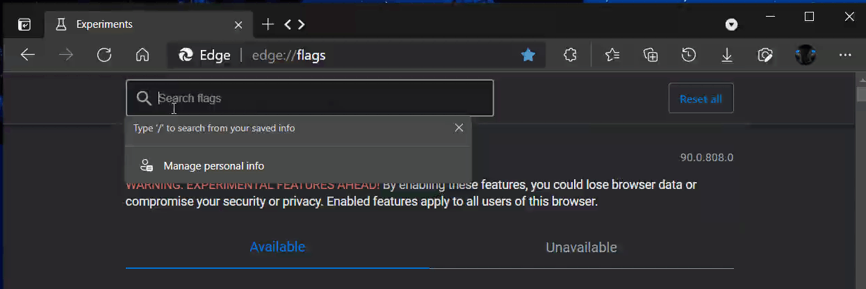 Microsoft Edge Is Getting User initiated Search For Autofill