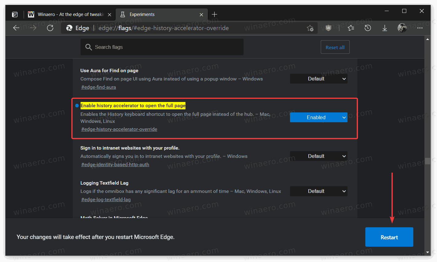 Open History In New Tab With Ctrl H In Microsoft Edge