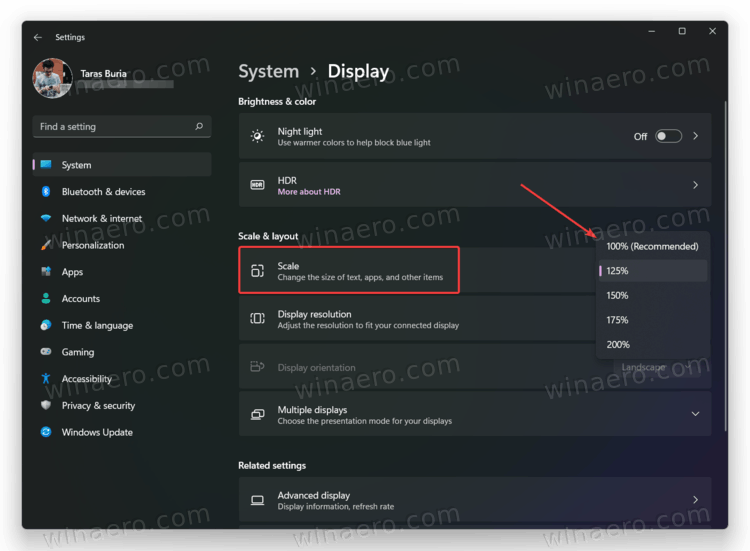 How To Change DPI Display Scaling In Windows 11