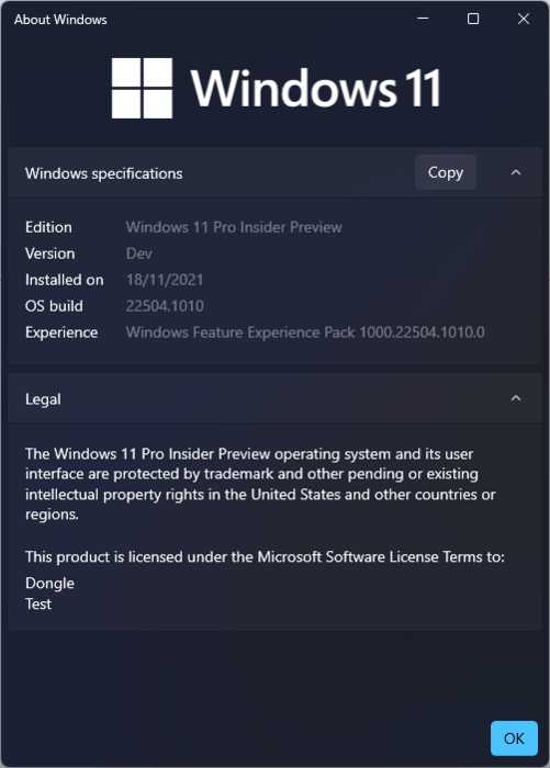 WinverUWP Unofficial Modern Version Of Winver For Windows 11 And 10