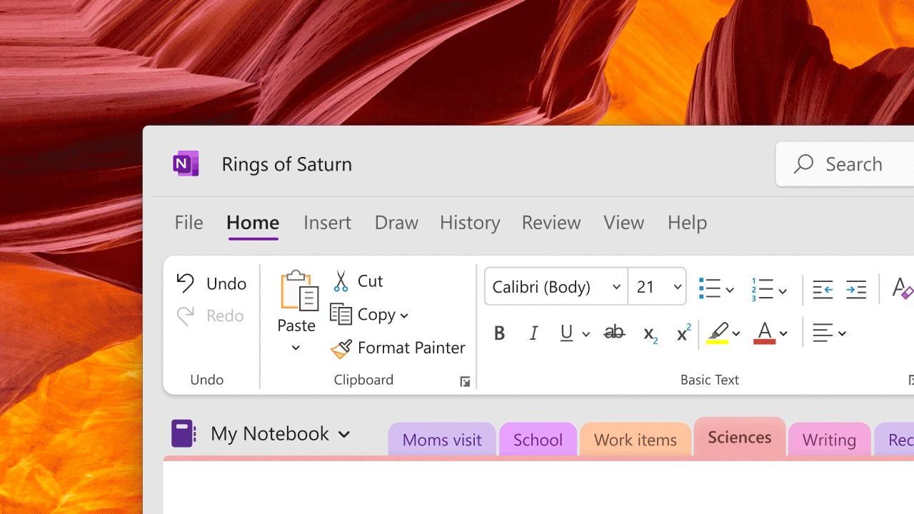 OneNote Has Received Windows 11 like Design And New Inking Features