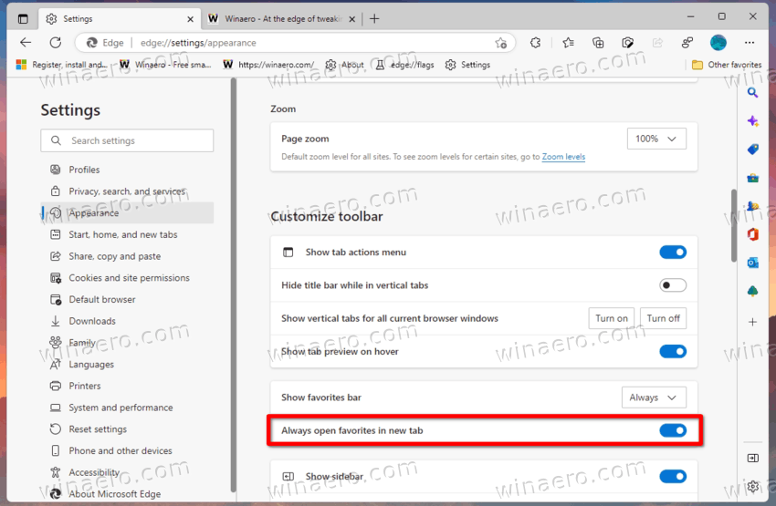 Microsoft Edge Can Now Open Links From Favorites Always In A New Tab
